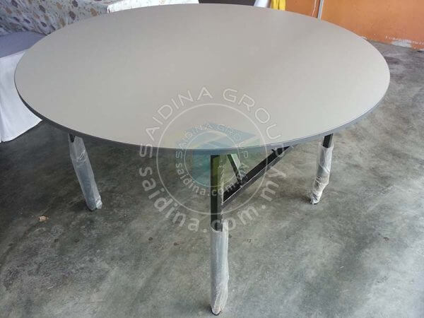 Meja Banquet Bulat | Round Banquet Tables | Folding Tables | Grey ...