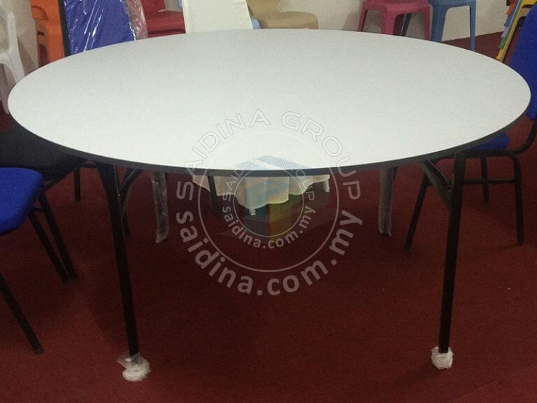 Meja Banquet Bulat | Round Banquet Tables | Folding Tables | Grey ...