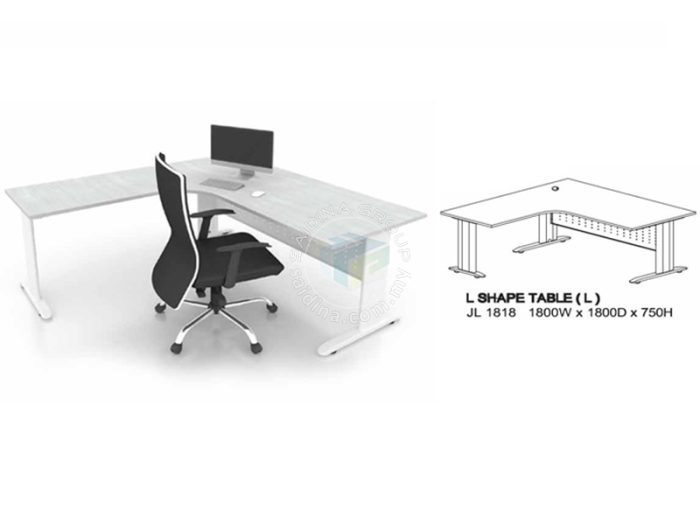 Multipurpose L Shape Table With Strong J Metal Leg
