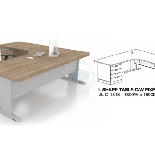 Multipurpose L Shape Table With Strong J Metal Leg