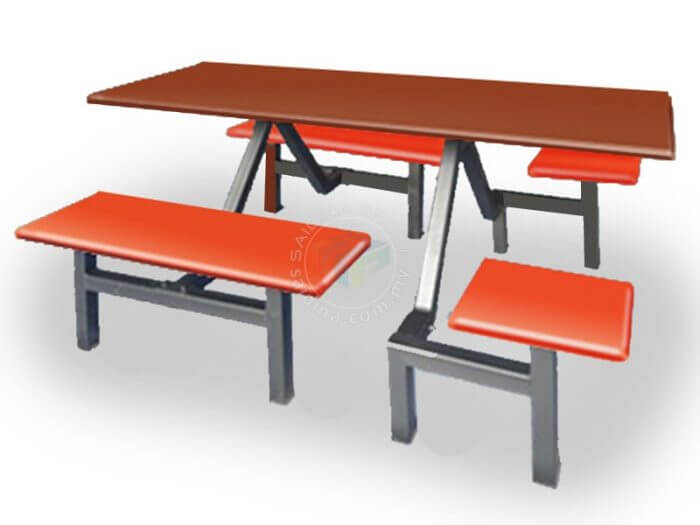 Meja Restoran Fiber glass 4 tempat duduk - SAIDINA GROUP