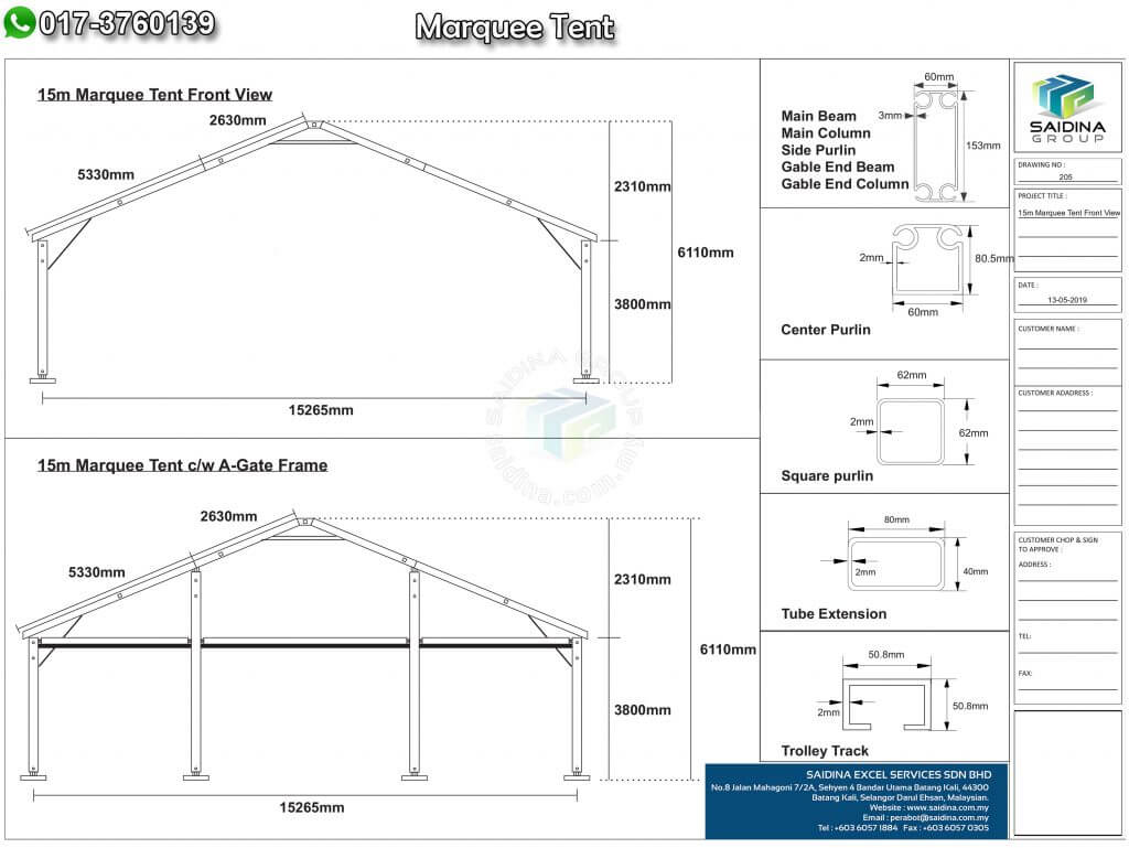 Marquee Tent (Khemah Besar) - Pembekal Kanopi Utama Malaysia