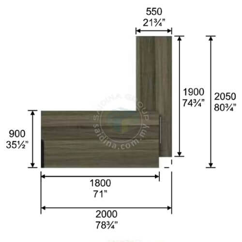 Meja Pengarah | Director Table | Pallado – PD 316 L - SAIDINA GROUP